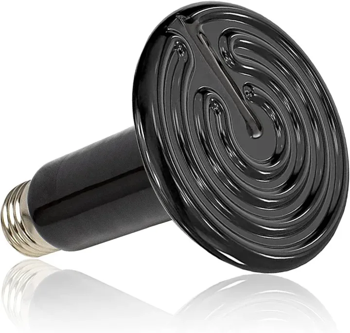 100W 220V Reptile Heat Lamp, Infrared Waterproof Ceramic Heat Lamp E27 ...