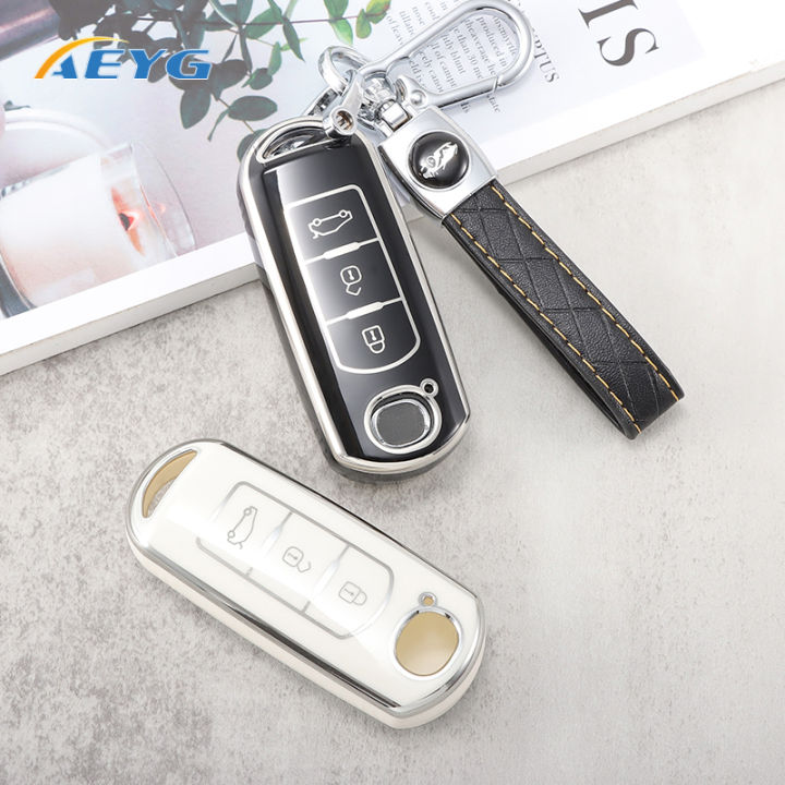 TPU Car Remote Key Case Cover Shell For Mazda 2 3 5 6 7 CX-3 CX-4 CX-5 ...