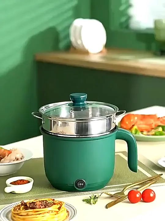 1.5L Mini Electric Rice Cooker & Multifunctional Frying Pot | Stainless Steel Non-Stick Hot Pot ...