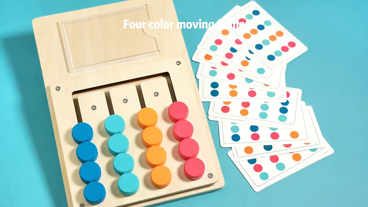 Toddler Kids Children Wooden Color Matching Puzzles Board Game ...