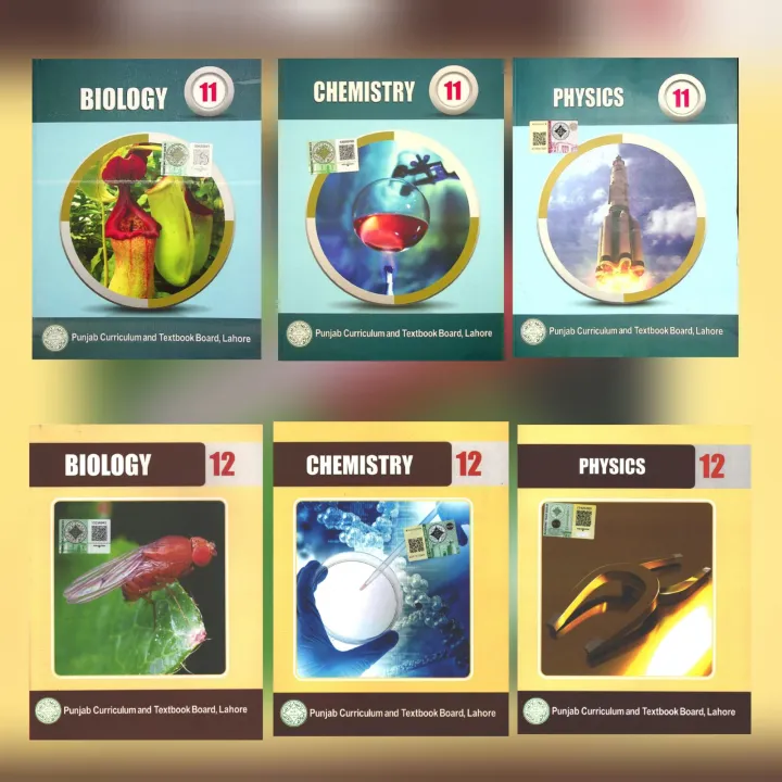 Set of 6 books: Biology Physics Chemistry Class 11 Punjab Textbook ...