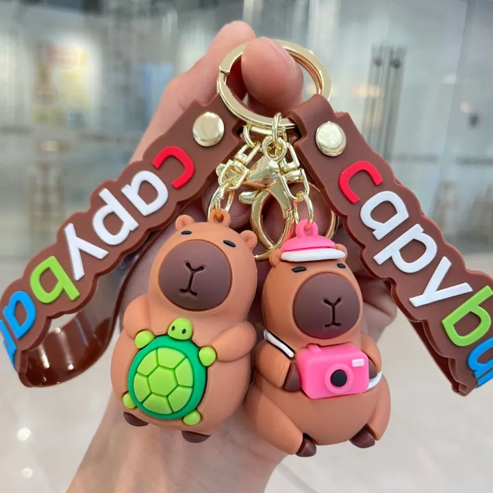 MINISO Capybara Keychain PVC Soft Key Accessories Cute Party Gifts for ...