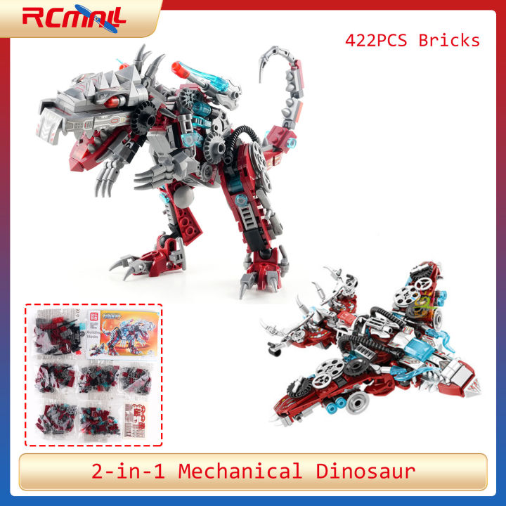 2-in-1 Mechanical Dinosaur Jurassic Indominus Small Particle Assembly ...