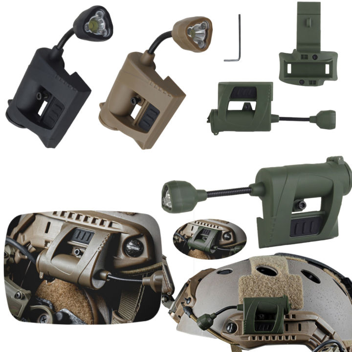 MPLS CHARGE Tactical Helmet Light 3 Mode LED Flashlight Outdoor Night ...