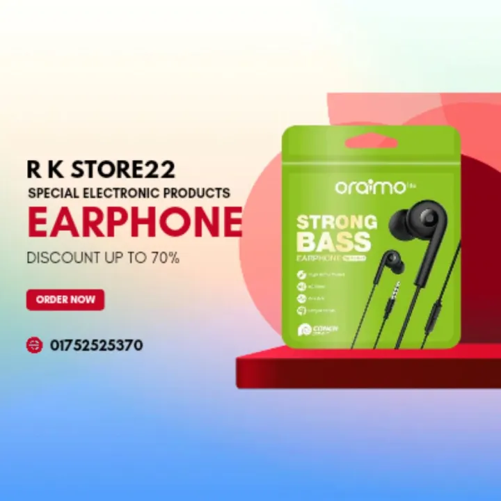 Oraimo Conch Lite OEP-E10 Strong Bass In-Earphone with Mic | Daraz.com.bd