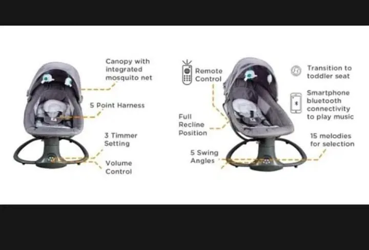 Mastela 3 in 1 deluxe multi function bassinet with remote control ...