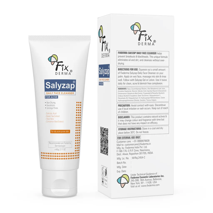Fix Derma Salyzap Daily Face Cleanser 60 ml for Acne Prone Skin | Daraz ...