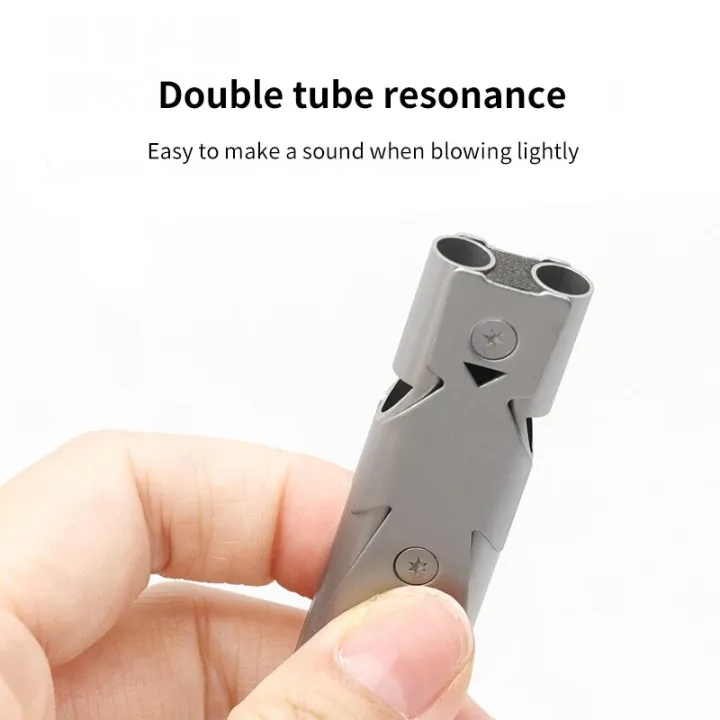 Survival Whistle Dual-tube Sonic Boom Whistle Outdoor Distress ...