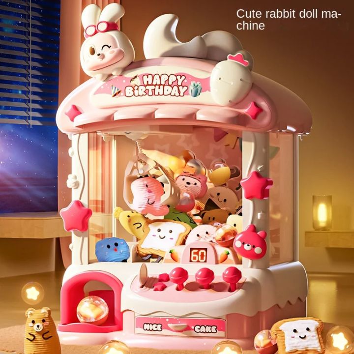 Big Cartoon Rabbit Automatic Doll Machine Toy for Kids Coin Operated ...