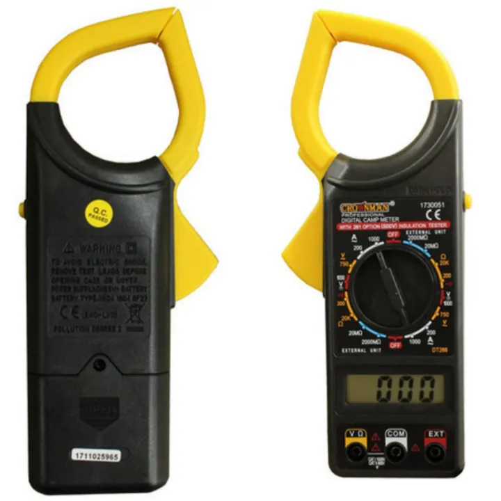 Digital Clamp Meter DT-266 AC/DC Auto Ranging Ampere, Voltage ...