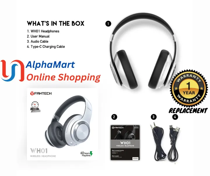 Fantech WH01 Stereo Bluetooth Wireless Gaming Headphone. | Daraz.com.bd