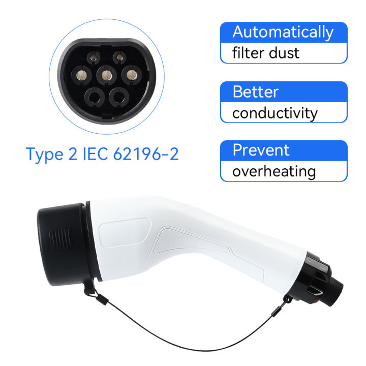 IPENGEN Type 2 EVs Female EV Charger Plug 1 Phase 16A IEC 62196-2 EV ...