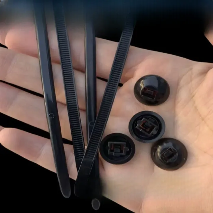 10 Sets of Nylon Cable Tie Clips for Securing Through-Hole Fasteners ...