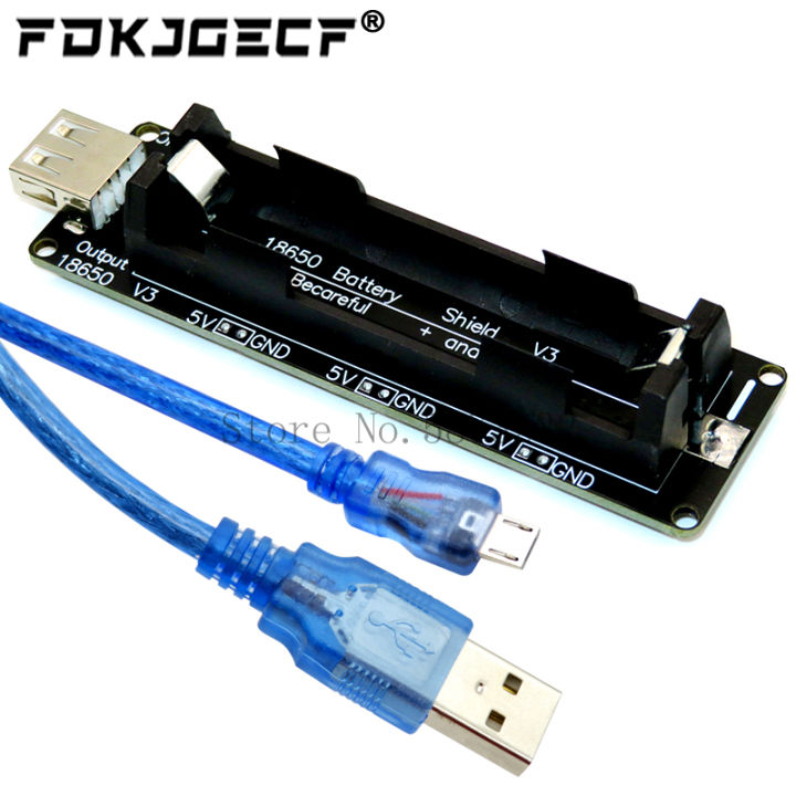For Wemos 18650 Battery Charge Shield Board V3 ESP32 ESP32S For Raspberry Pi Micro USB Port Type ...