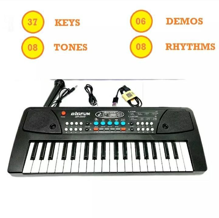 37 KEYS MUSICAL INSTRUMENTS ORGAN PIANO KEYBOARD WITH MINI MICROPHONE ...