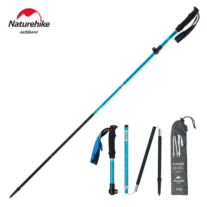 Naturehike Trekking Poles ST09 Collapsible Hiking Stick Five-section ...