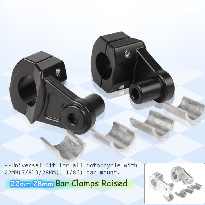 Motorcycle 22mm 28mm Bar Clamps Raised Handlebar Handle Bar Risers ...