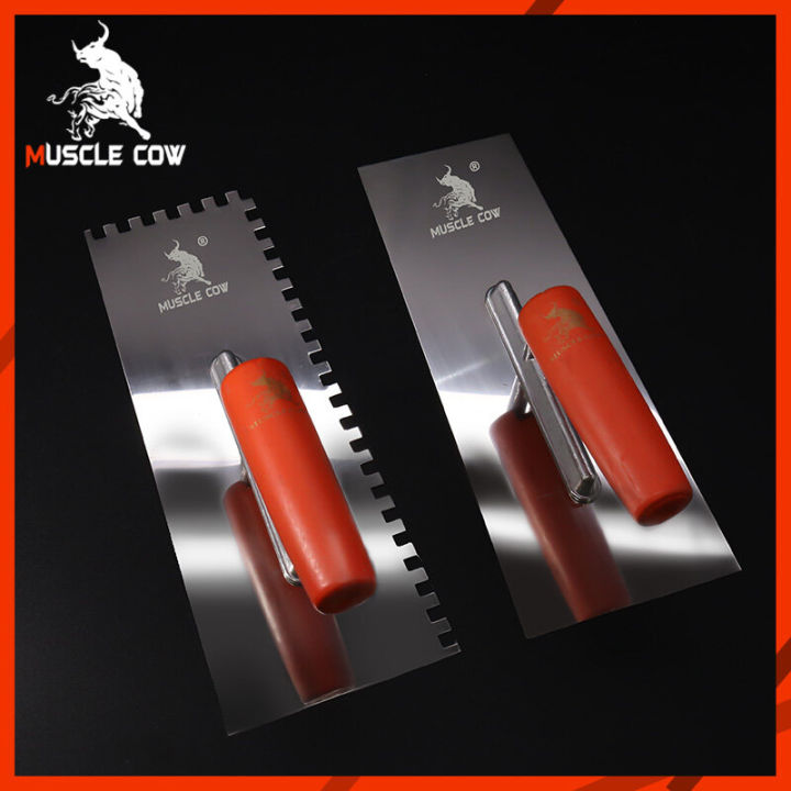 Muscle cow trowel, comb trowel, polishing trowel, stainless steel ...