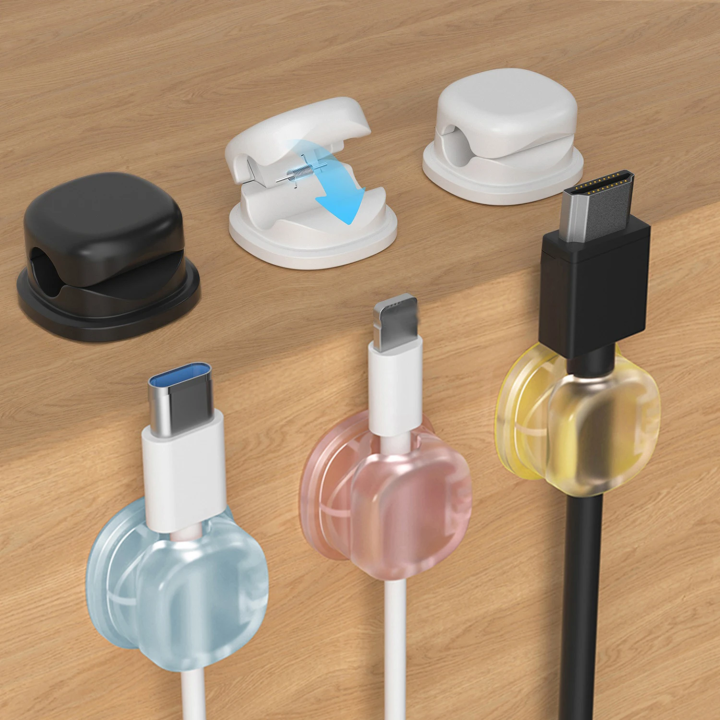 Magnetic Phone Cable Clips Under Desk Cord Holder Wire Smooth ...
