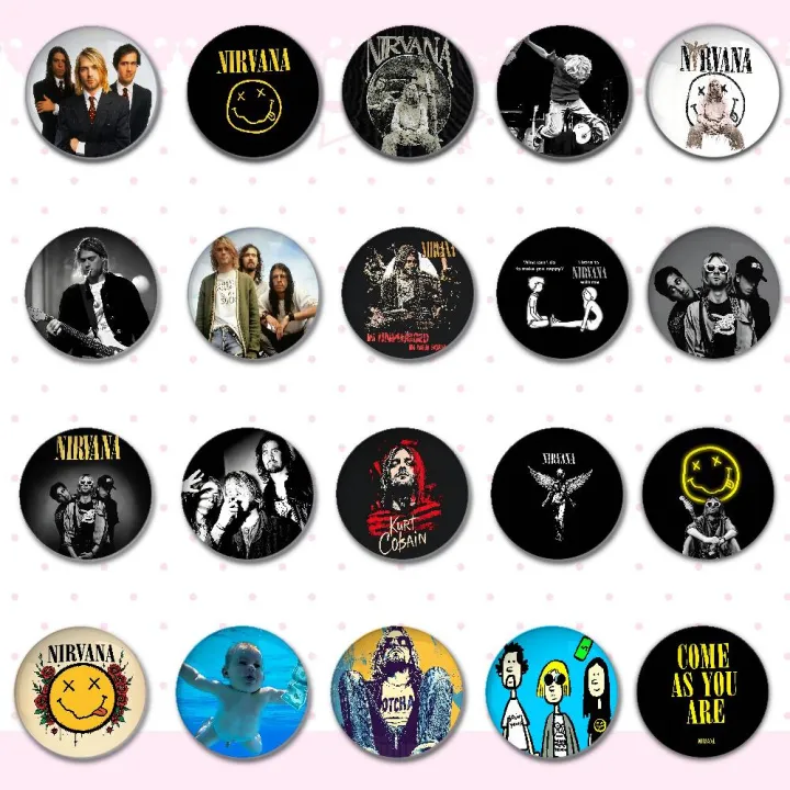 I-NirvanaS Cool Badges Round Brooch Cute Cartoon Idol Cosplay Badges ...