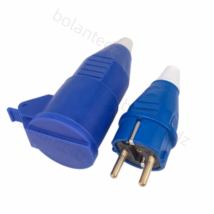 EU European Waterproof IP54 2Pin Electric Power Male Plug Female Schuko Rewireable Detachable ...