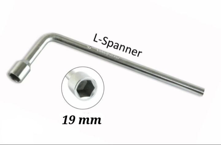 19 mm L Shape Wheel Spanner for corolla, civic, bolan, city, ravi ...