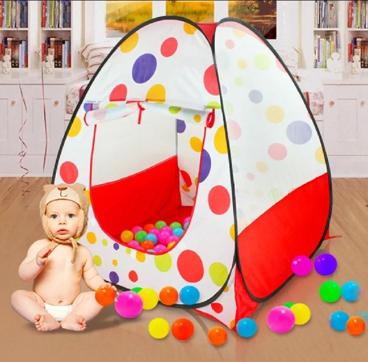 Tent House With 50 Ball Little Play House For Your Little Kid | Daraz ...