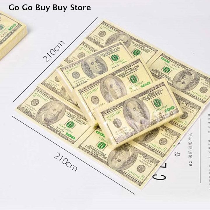 9 Sheets/Pack Funny Dollar Pattern Tissue Paper Disposable Towel Pure ...
