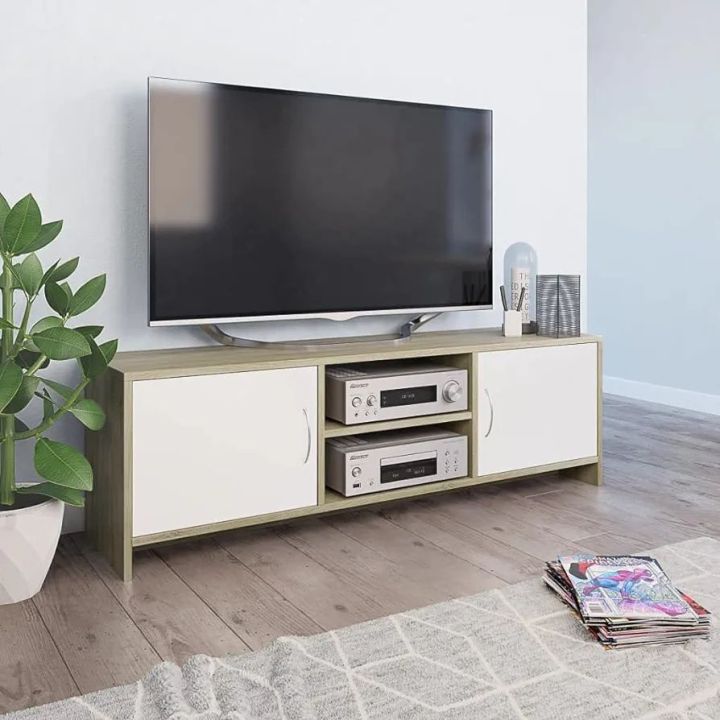 BM-MART TV Cabinet with 2 Shelves and 2 Doors,for TVs up to 50 Inch,TV ...