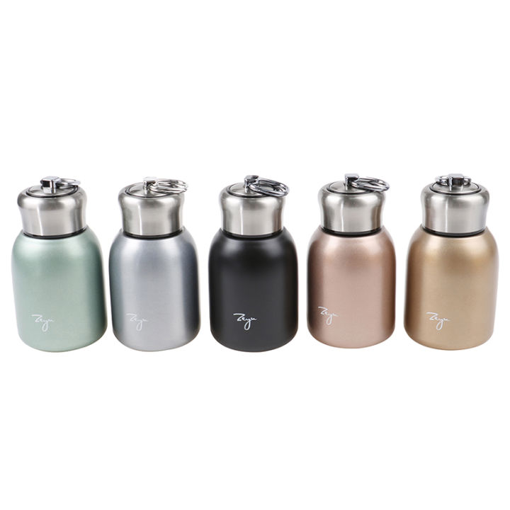 1 PC Rose Gold, Gold, Black,Green,Silver 300ml Mini Coffee Vacuum Flasks Lovely Thermos Portable ...