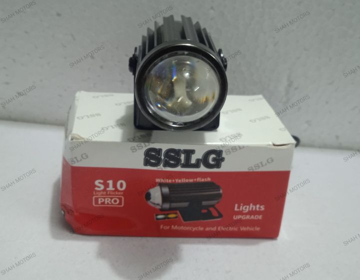 SSLG S10 Pro Search Light/External Spot Light Dual Color White & Yellow ...