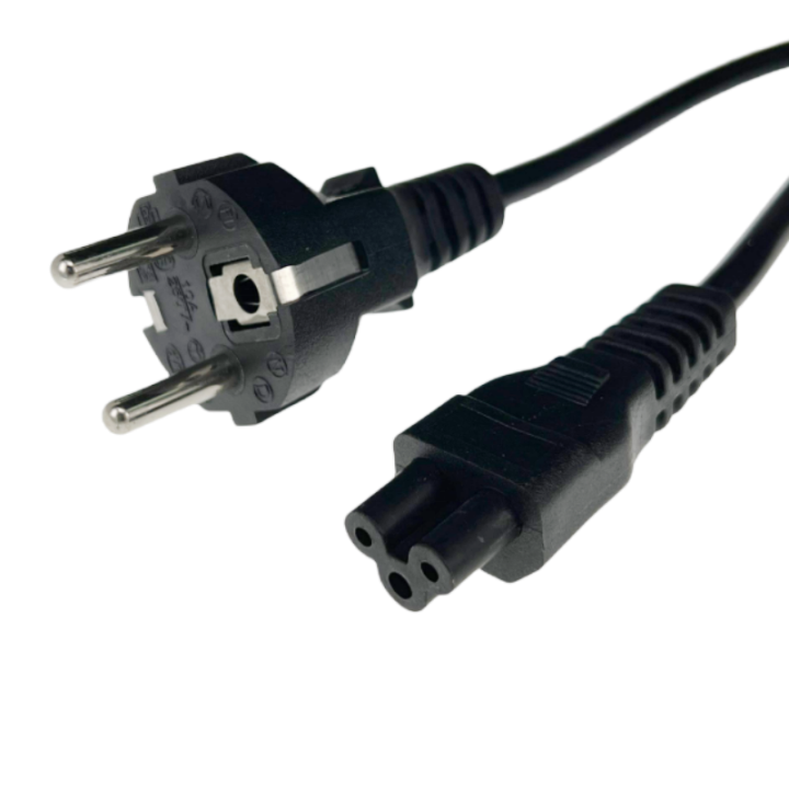 EU Schuko CEE 2 prong to IEC C5 Cloverleaf Power Cord for Notebook ...