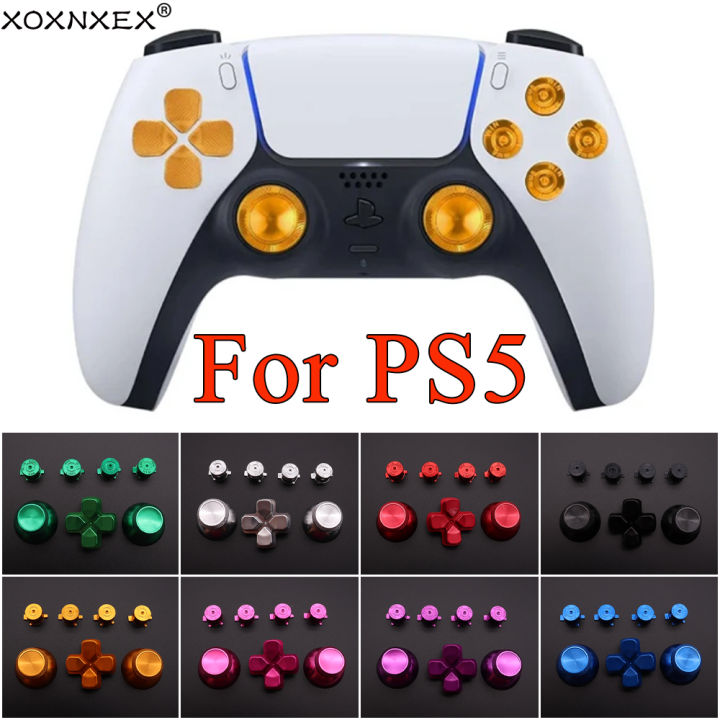 Gold BLACK red blue Custom Metal Thumbsticks Analogue Controller Bullet Buttons Chrome D-pad for ...