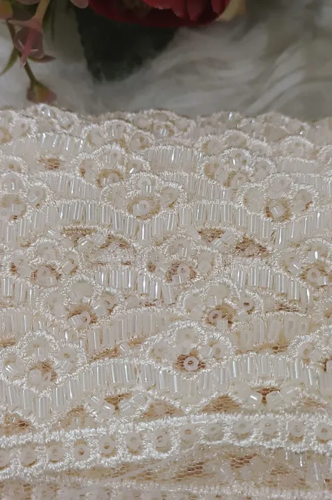Turkish cut Dana sequence lace par yard | Daraz.pk