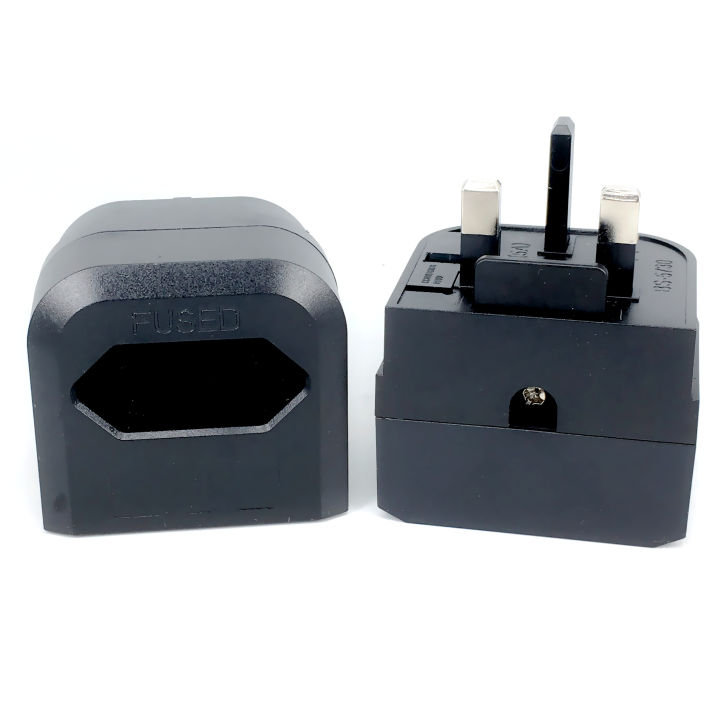 UK Plug Type G Adapter with fuse 13A EU European 2 prong round to UK ...