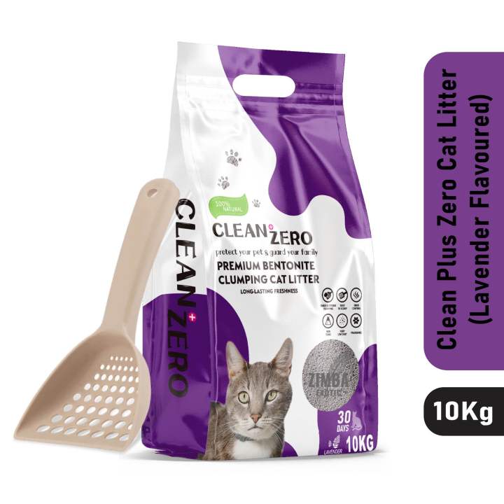 Clean Plus Zero Cat Litter Lavender Flavor 10KG | Daraz.lk
