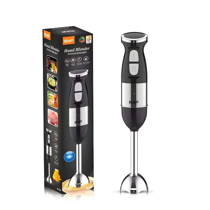 RAF Hand Blender | 800W Electric Stick Blender | Stainless Steel 4 Blades | 2 Speed Modes ...
