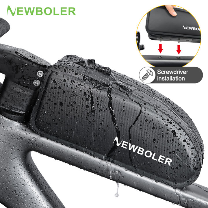 NEWBOLER Bike Top Tube Bag Gravel Bike Bag With Screws Waterproof PVC ...