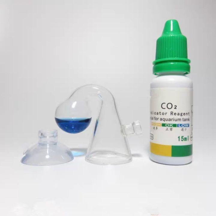 Aquarium CO2 Indicator DIY Fish Tank Glass Liquid Tester Monitor Plants ...