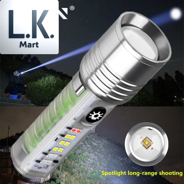 520A Multifunctional Zoom Flashlight – 7 in 1 LED Tactical Torch | Daraz.pk