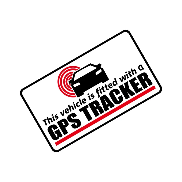 GPS Tracker Fitted Warning Sticker Decal Safety Sign Car Vinyl Stickers ...