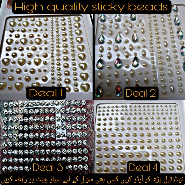 4 styles high quality Hair Pearls Stick On Self Adhesive Pearls ...