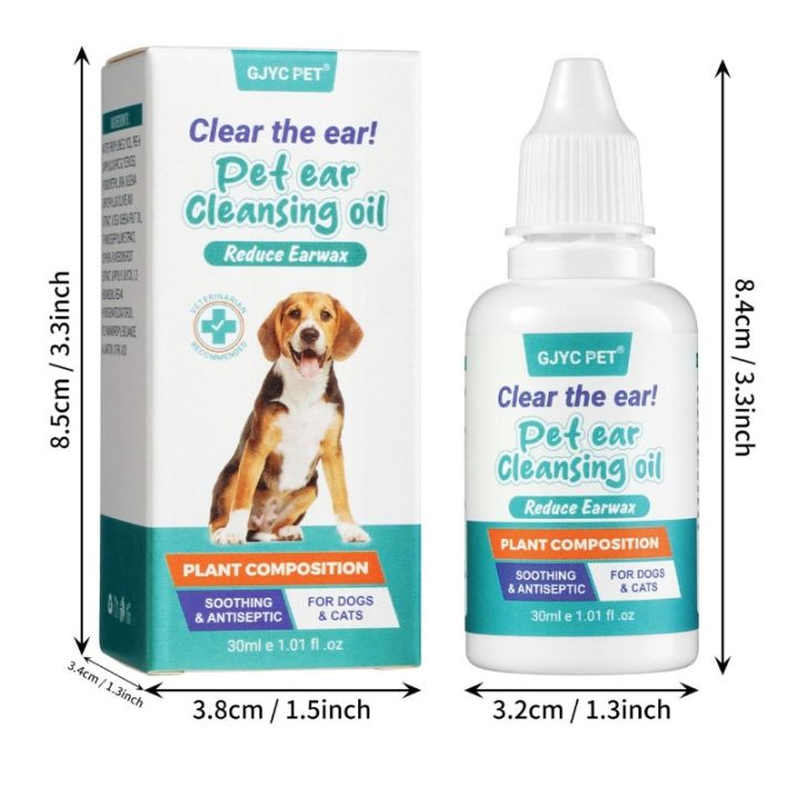 Dog Ear Mite Removal Ear Drops Oil Cat Pet Ear Cleansing Liquid Cat Dog ...