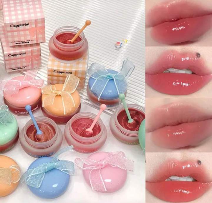 4color Honey Pot Lip Glaze Macaron Mirror Solid Lip Gloss, Moisturizing ...