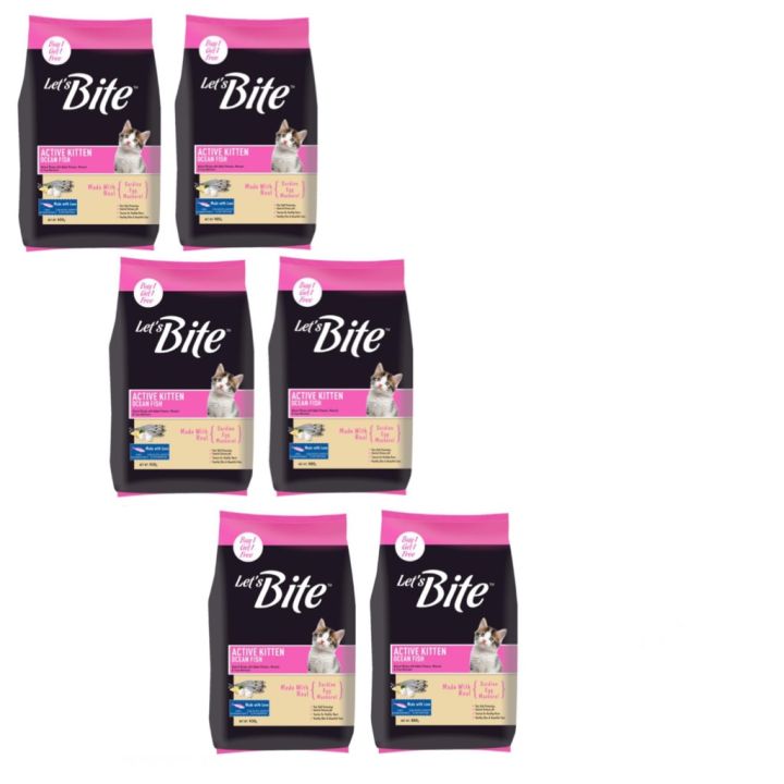 Let’s Bite Active Kitten Cat Dry Food 400g x 6Pack (2.4Kg) | Daraz.lk