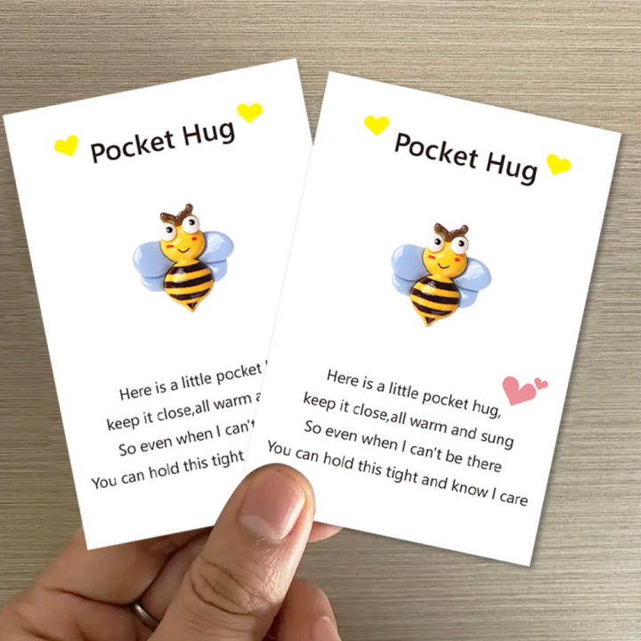 Adorable Bee Pocket Hug Greeting Cards - Handmade Birthday/Valentine ...