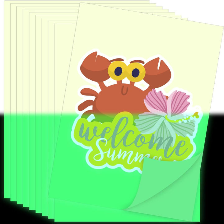 Glow in The Dark Printable Vinyl Sticker Paper A4 for Inkjet Printers ...
