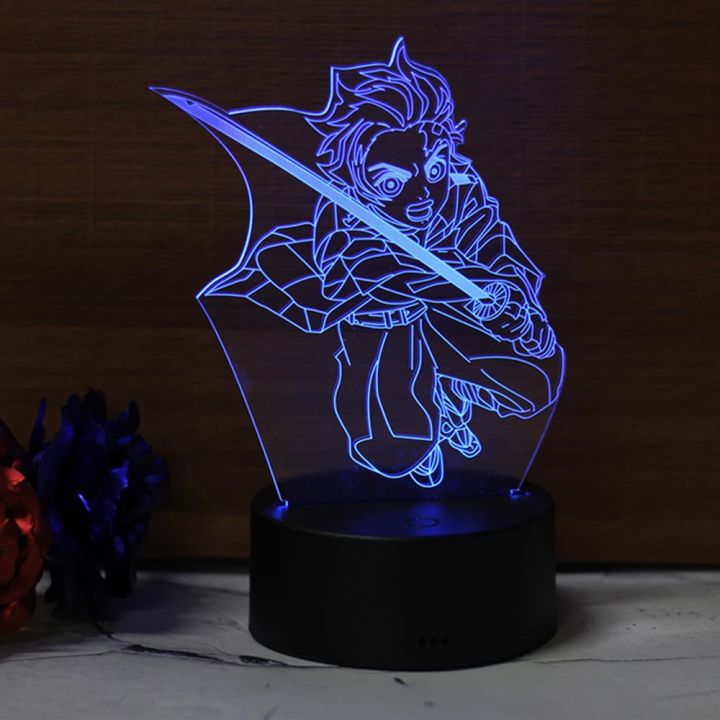 Demon Slayer Nezuko Tanjirou Zenitsu Cartoon 3D Night Lights Kimetsu no ...