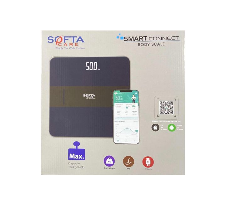 (Softa Care) SMART CONNECT BODY SCALE Smart Step-on Technology | Daraz.lk