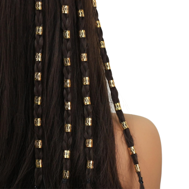 50pcs Metal Hollow Out Hair Ring Accessories,Beads Hair Braid Rings ...